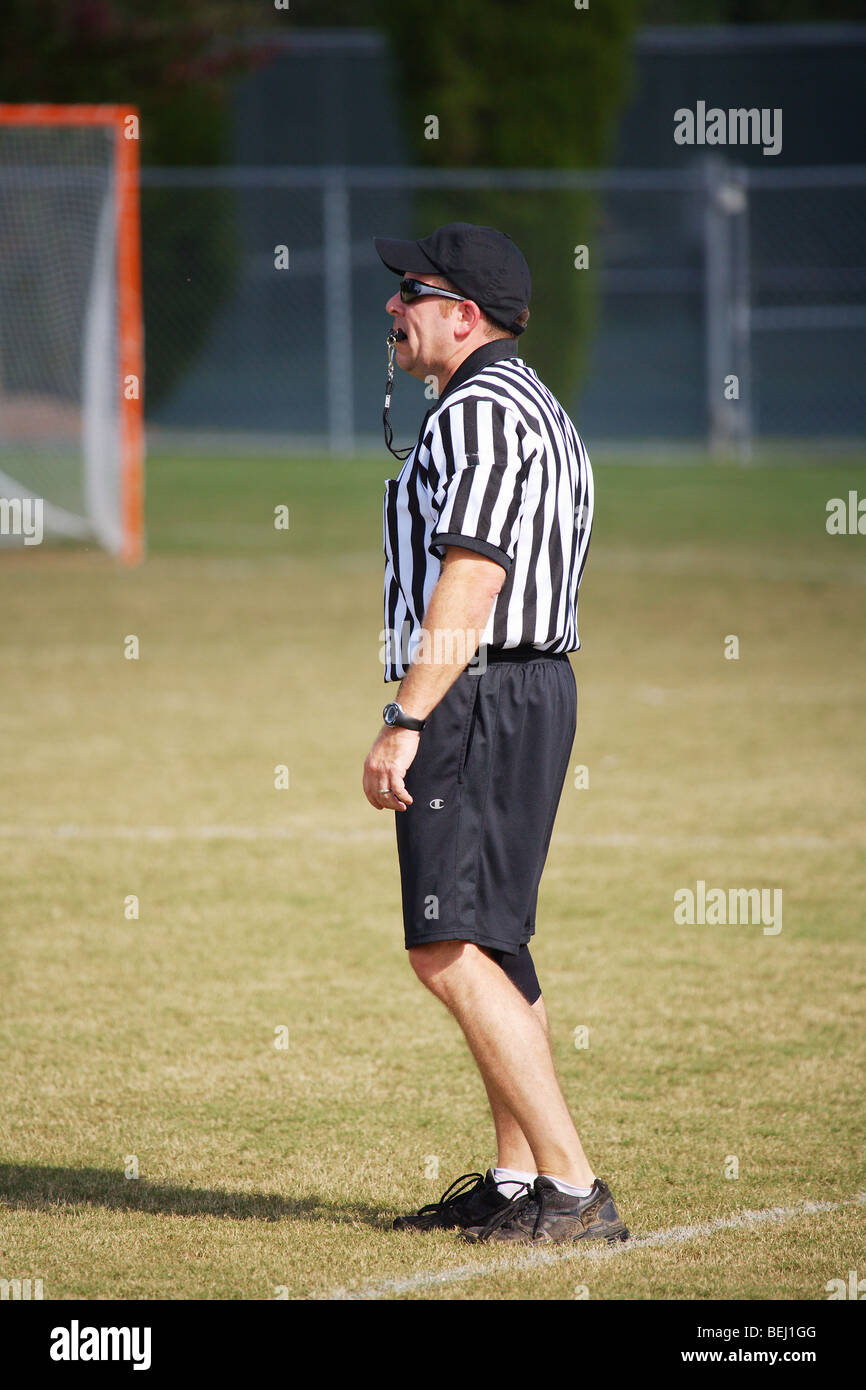 REFEREE KEEPING AN EYE ON THE ACTION HIGH SCHOOL GIRLS LACROSSE KEVIN ...