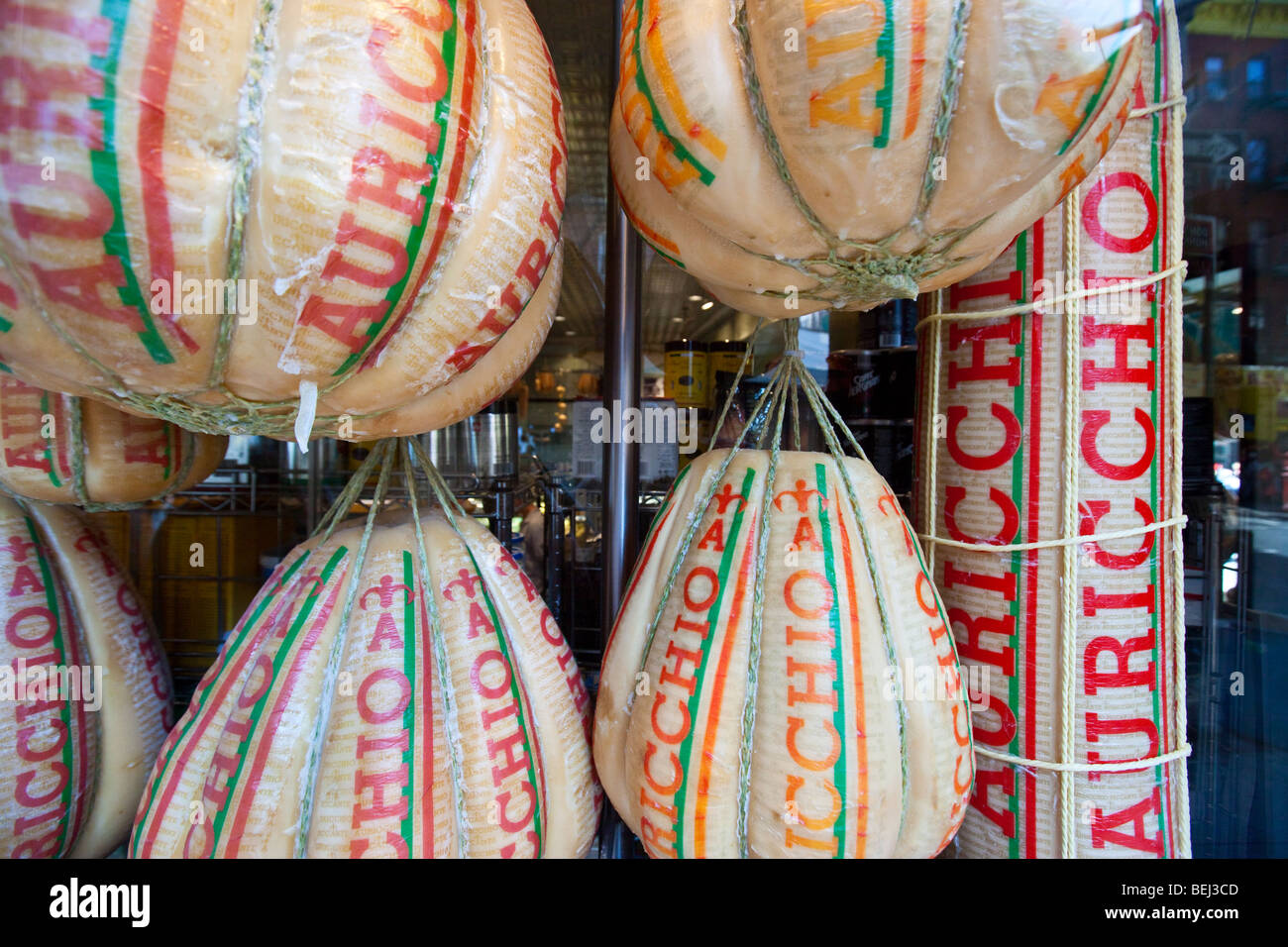 Auricchio Provolone Cheese in Di Palo's Italian Food Shop Window in ...