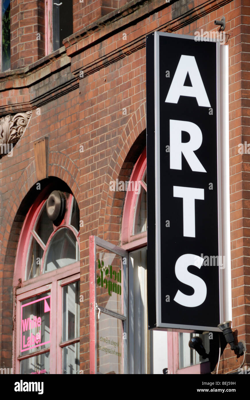 ' Arts ' sign outside the Arts Theatre in Great Newport Street, London ...