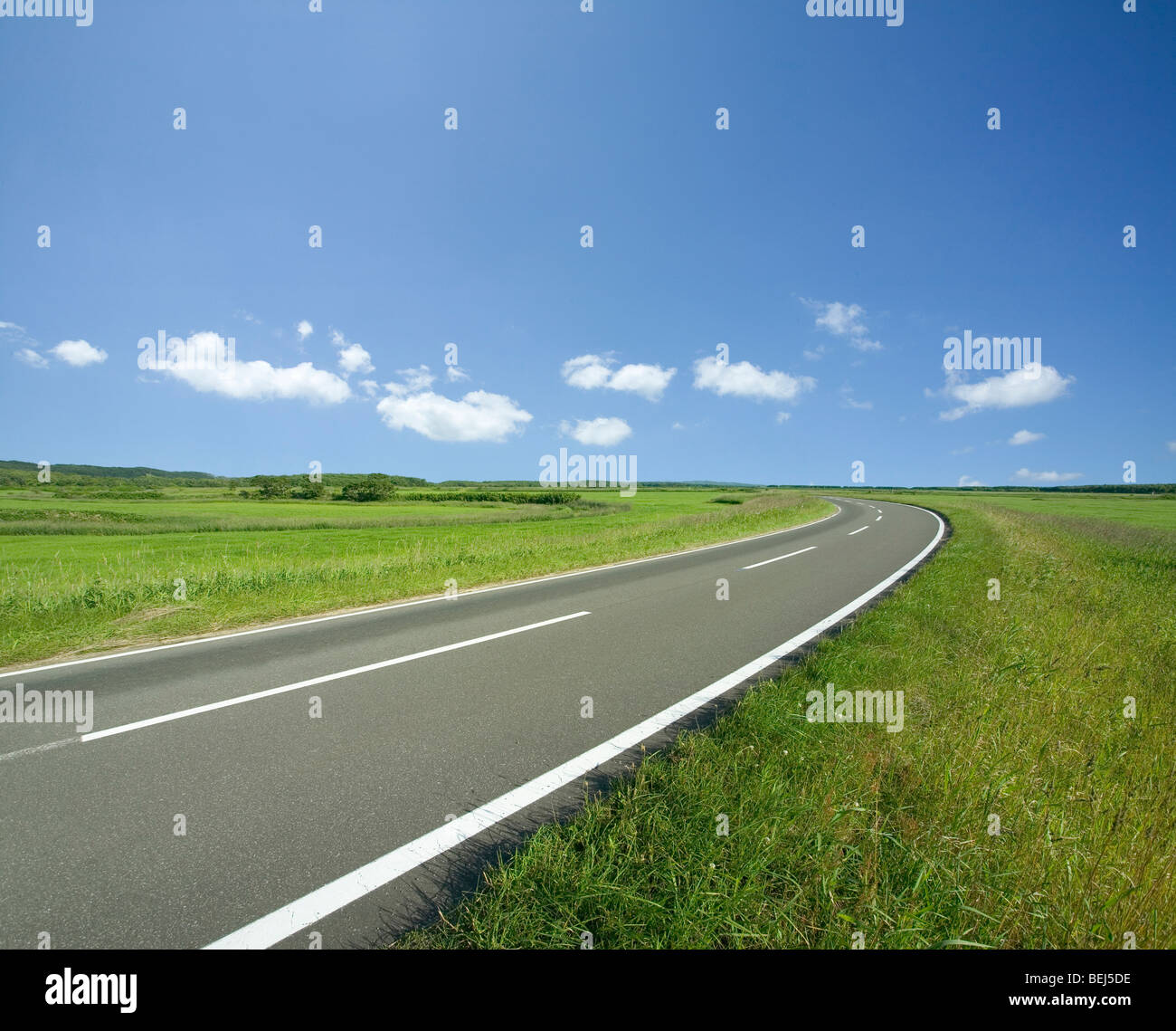 Hokkaido japan horizontal rural road hi-res stock photography and ...