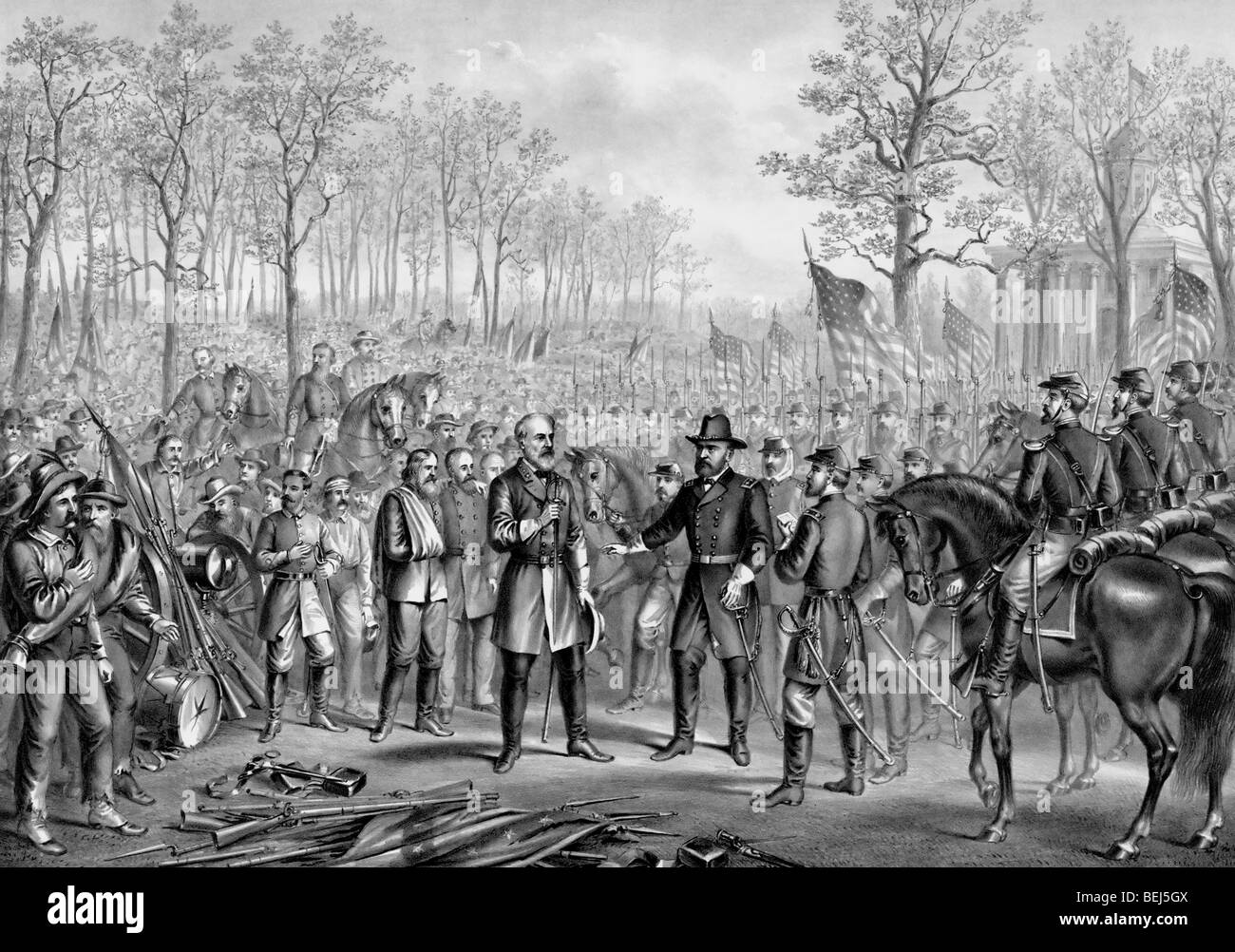 Capitulation & surrender of Robert. E. Lee & his army at Appomattox ...