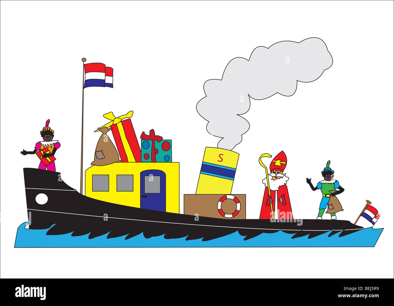 The boat of the Dutch Sinterklaas Stock Photo - Alamy