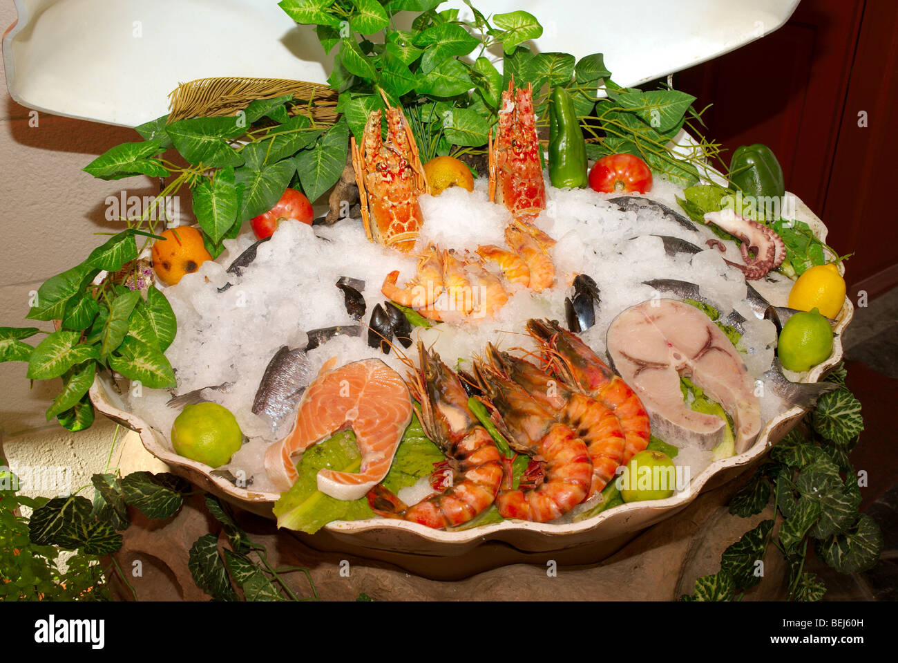Fresh seafood including swordfish hi-res stock photography and images ...