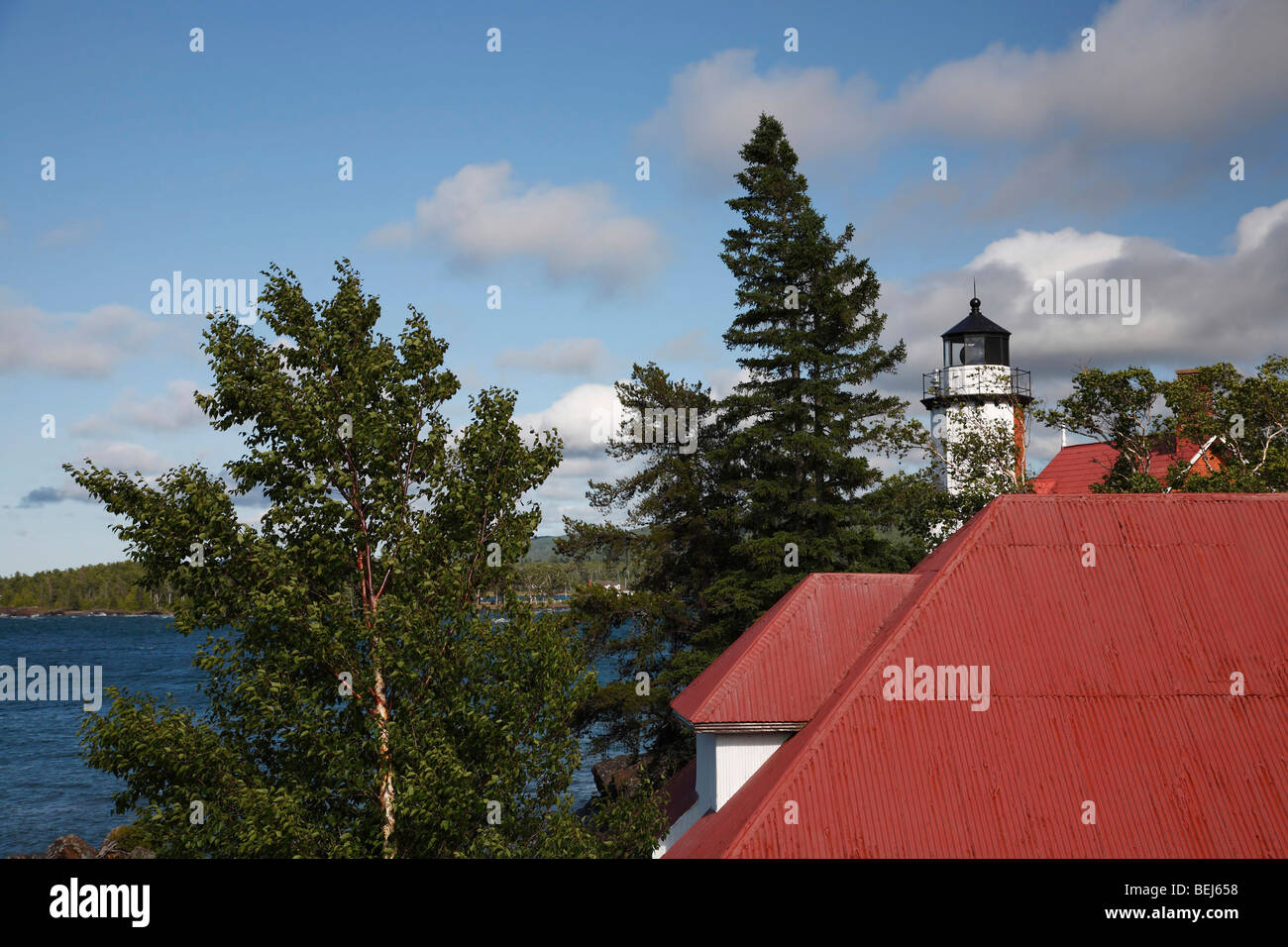 Eagle Harbor Lighthouse on Lake Superior in Upper Peninsula Michigan ...
