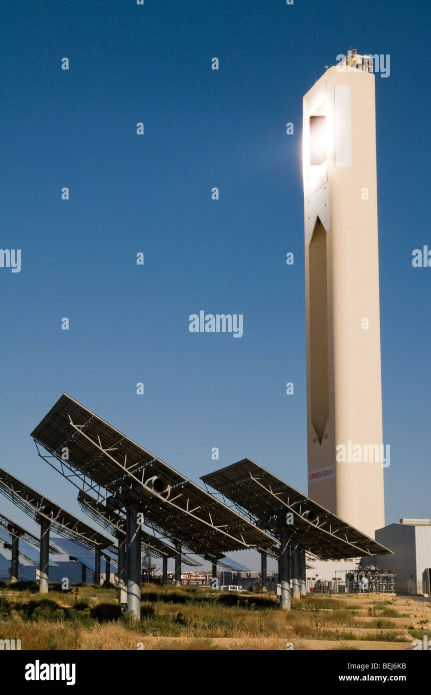 SPAIN. SOLUCAR SOLAR POWER STATION NEAR SEVILLE, USING PIONEERING PS-10 ...