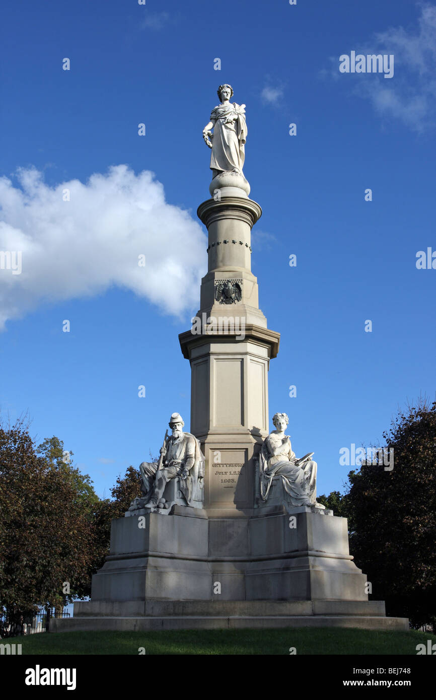 Soldier's Monument, Gettysburg National Cemetery Stock Photo - Alamy