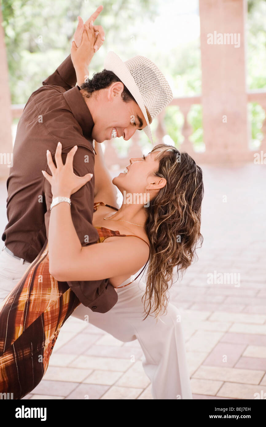 Side profile of a young couple dancing hi-res stock photography and ...