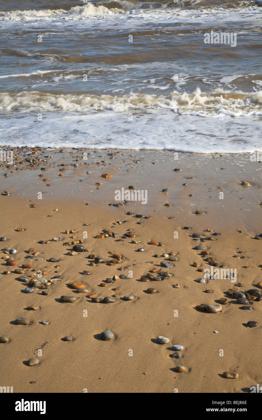 Dunwich beach and cliffs, North Sea coast, Suffolk, East Anglia ...