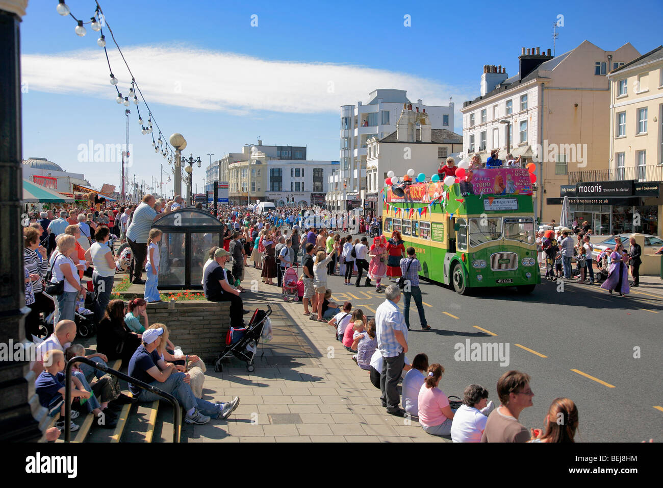 People Enjoying Worthing Street Carnival Sussex County England UK Stock ...