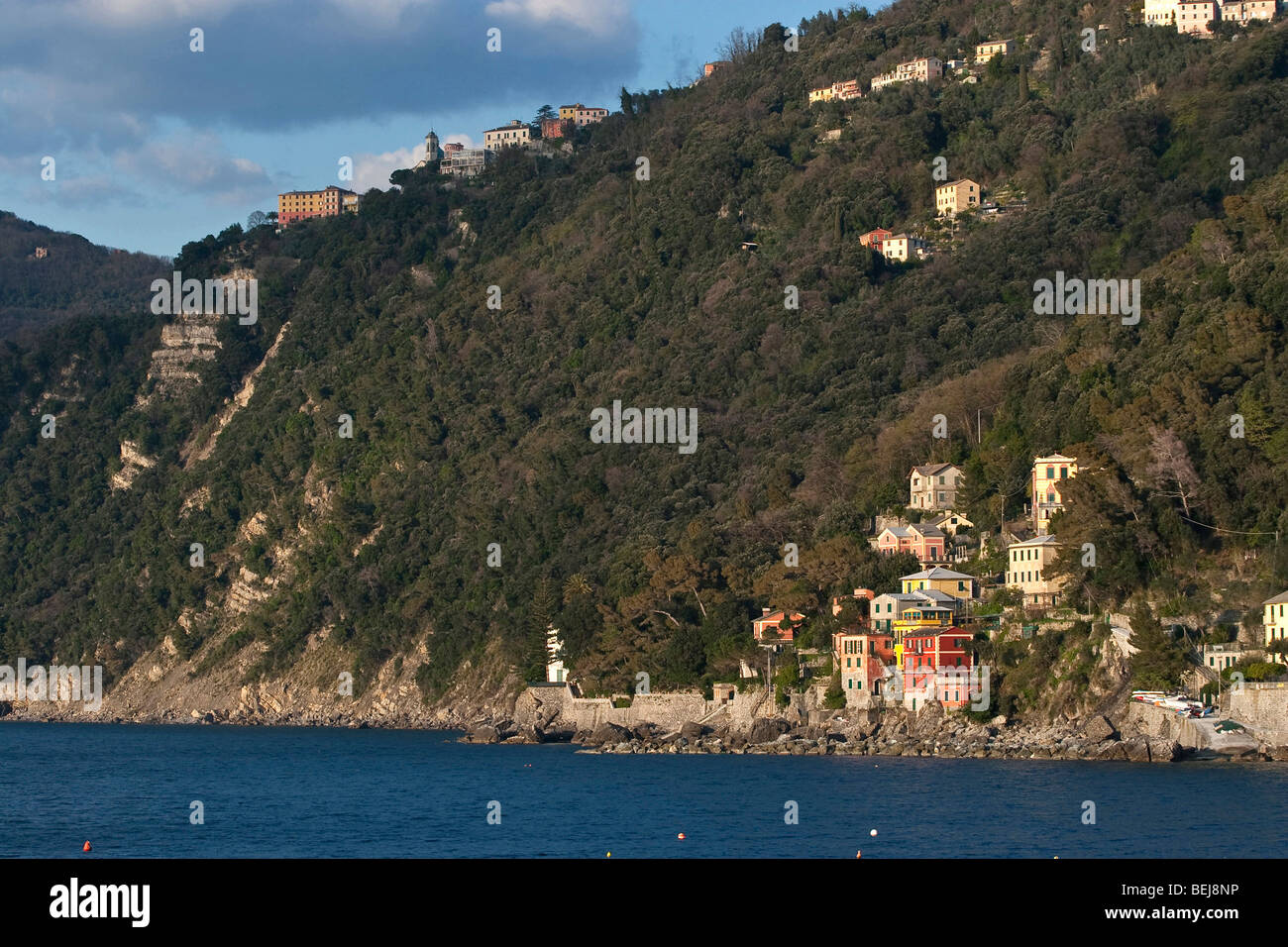 Punta Chiappa village, Camogli, Ligury, Italy Stock Photo - Alamy