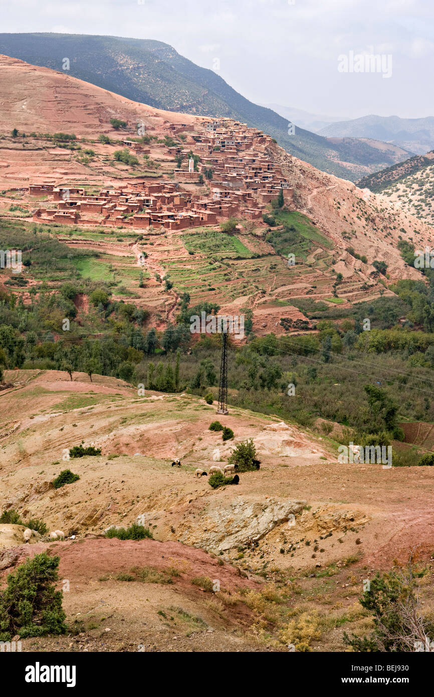 Berber village in High Atlas mountains, Morocco Stock Photo - Alamy