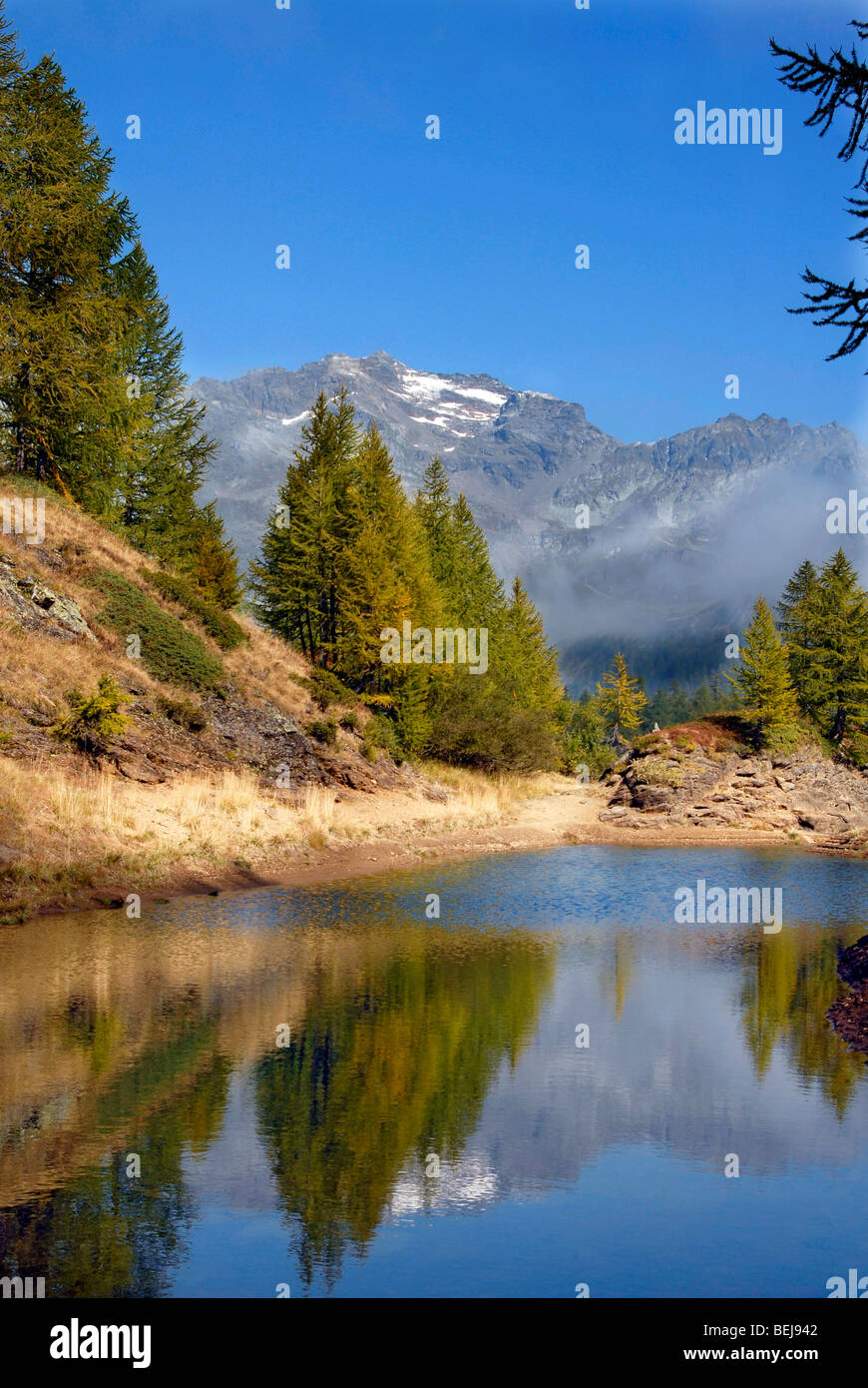 Arbola mountain from Devero Lake, Alpe Devero Park, Ossola Valley ...