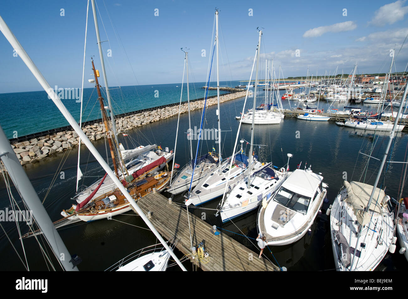 Boats in marina, Läsö, Denmark Stock Photo - Alamy