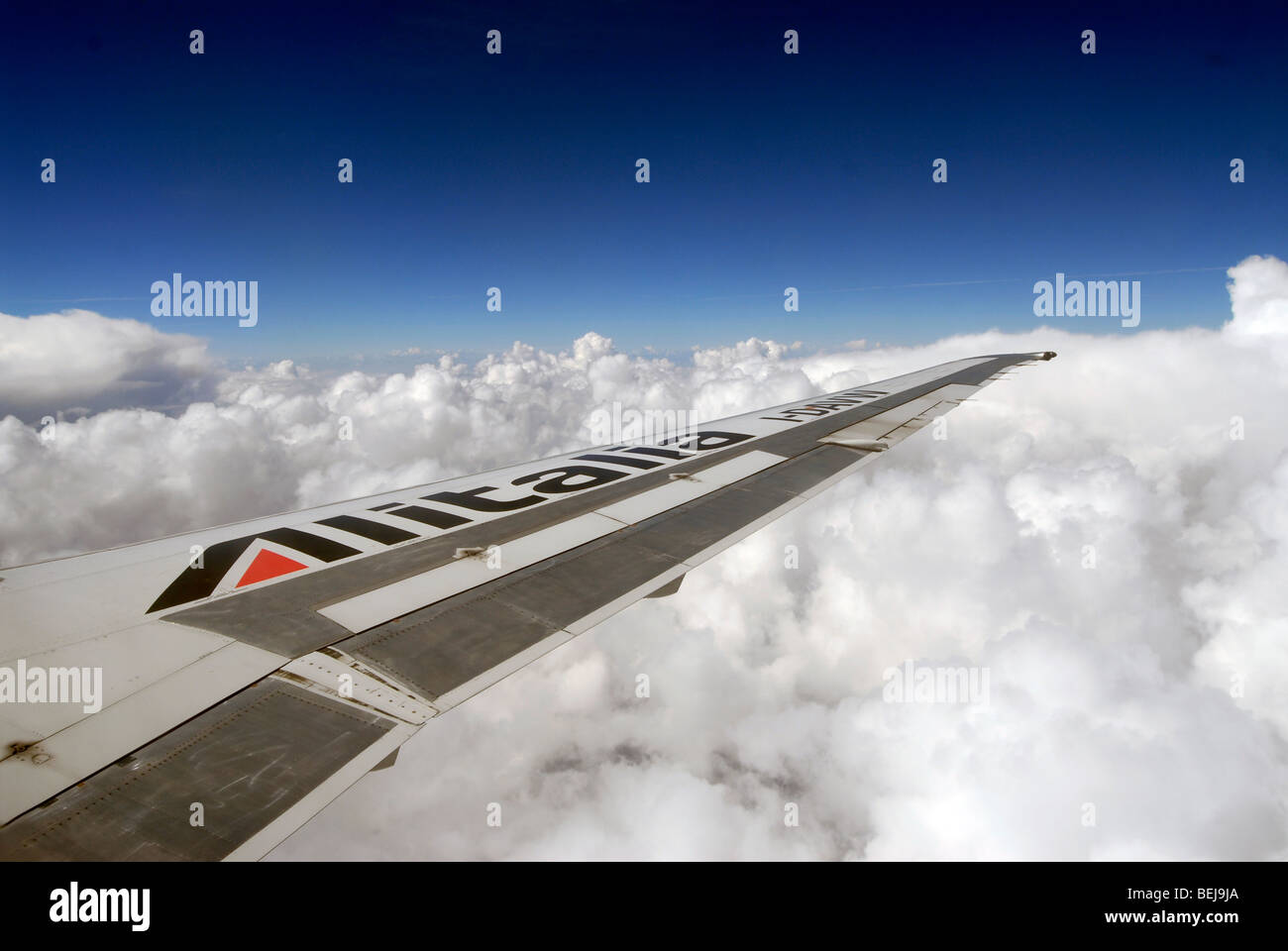 View from aircraft window, Italy Stock Photo - Alamy