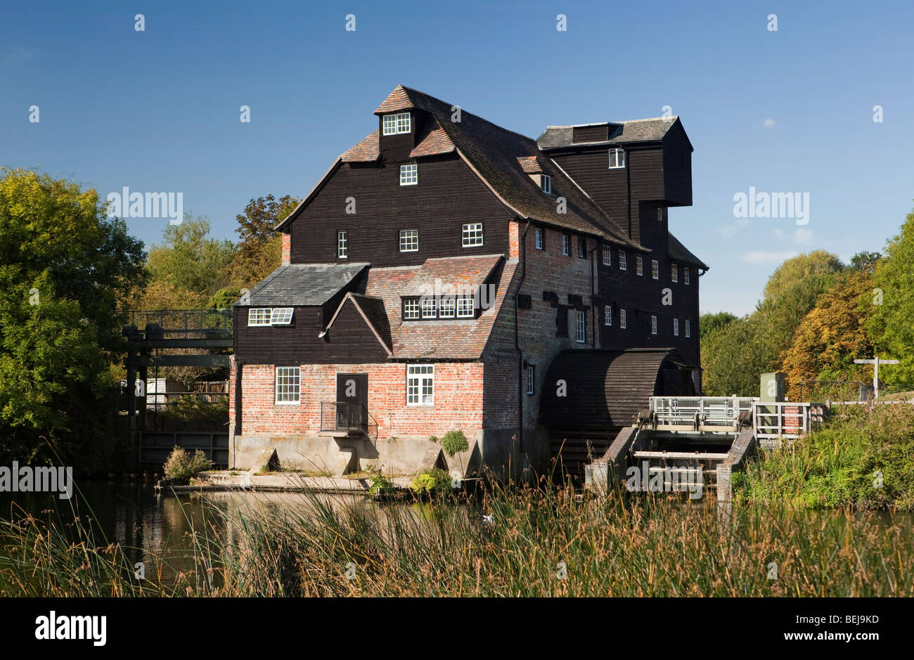 England, Cambridgeshire, Huntingdon, Houghton mill on River Great Ouse ...