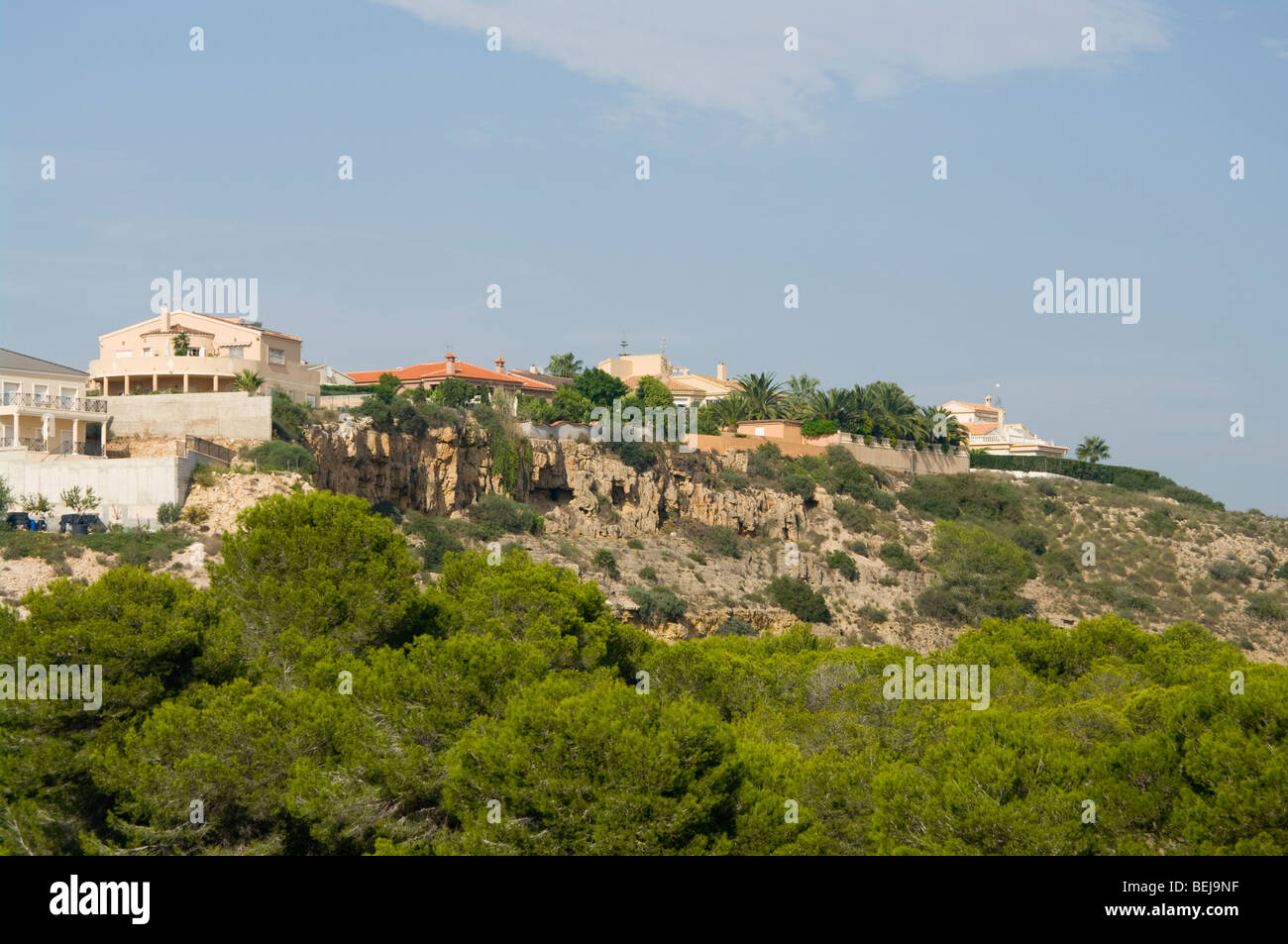 Spanish Villas On A Cliff Top La Marina Spain Stock Photo - Alamy