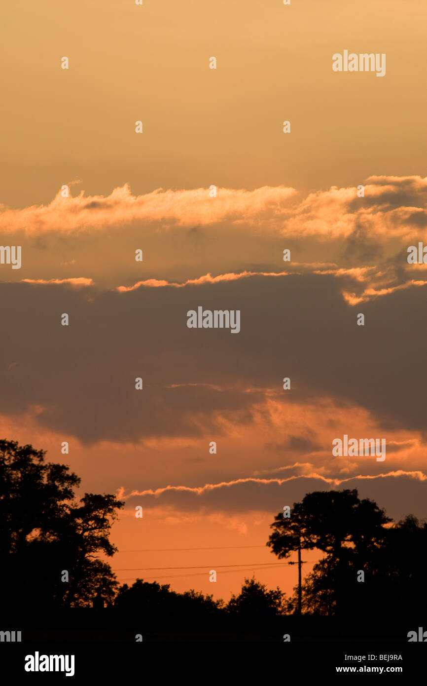 October sunset in Norfolk Stock Photo - Alamy