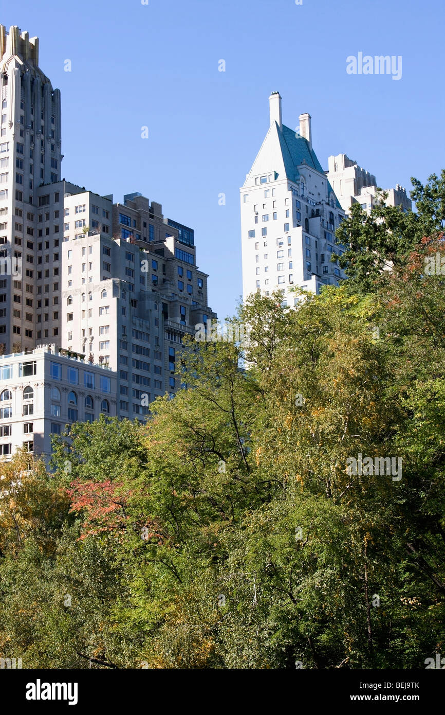 Trees in front of buildings Stock Photo - Alamy