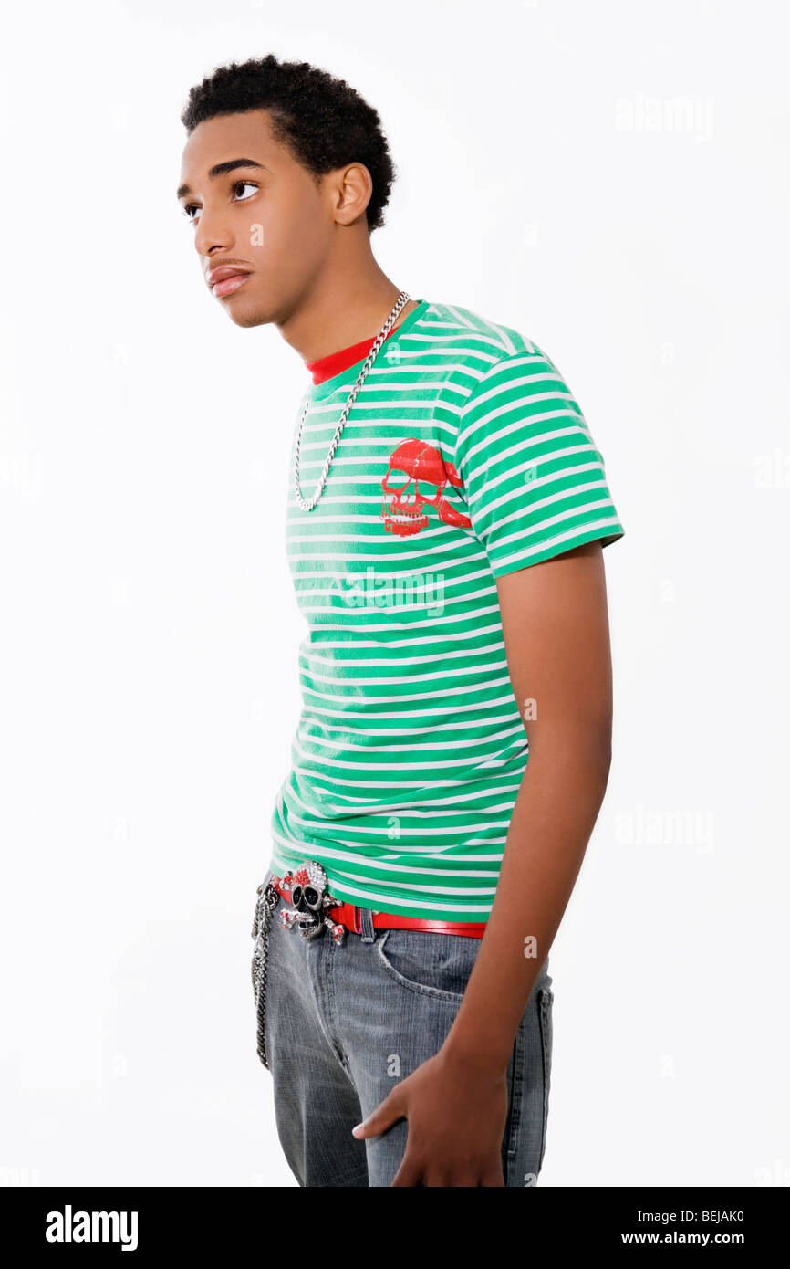 Side profile of a young man posing Stock Photo - Alamy