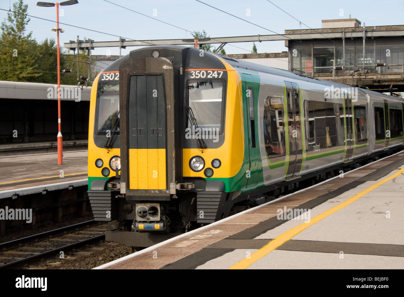 Class 350 'Desiro' train at Stafford Station Stock Photo - Alamy