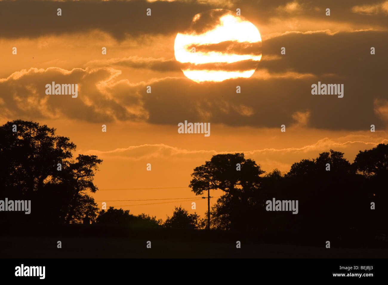 October sunset in Norfolk Stock Photo - Alamy