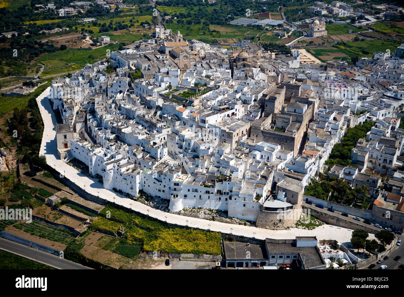Aerial view, Ostuni, Puglia, Italy Stock Photo - Alamy