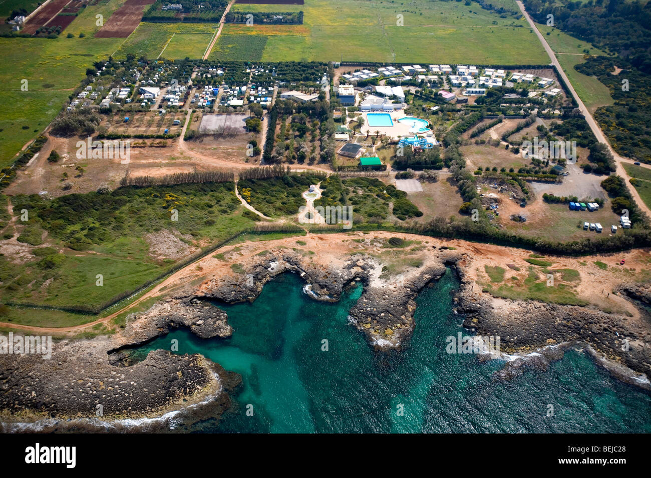 Aerial view of the coast, Ostuni, Puglia, Italy Stock Photo - Alamy