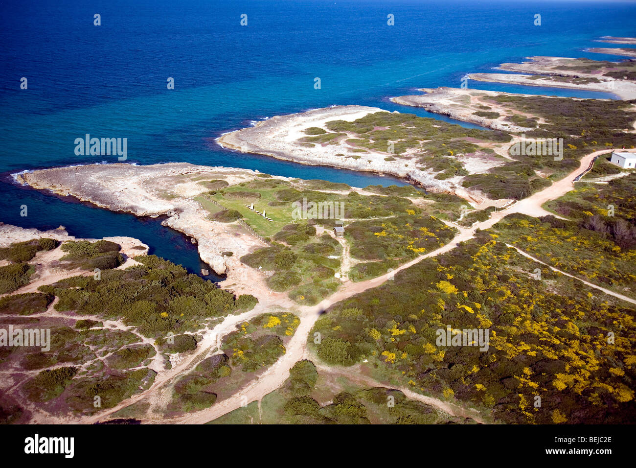Aerial view of Merlata coast, Ostuni, Puglia, Italy Stock Photo - Alamy