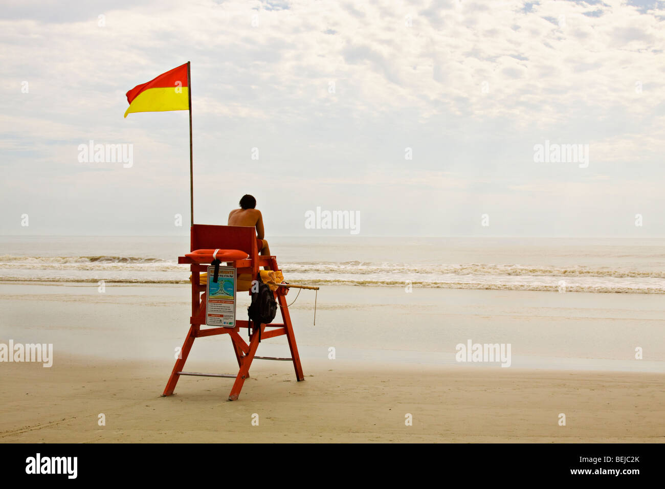 Life guard on duty at the beach Stock Photo - Alamy