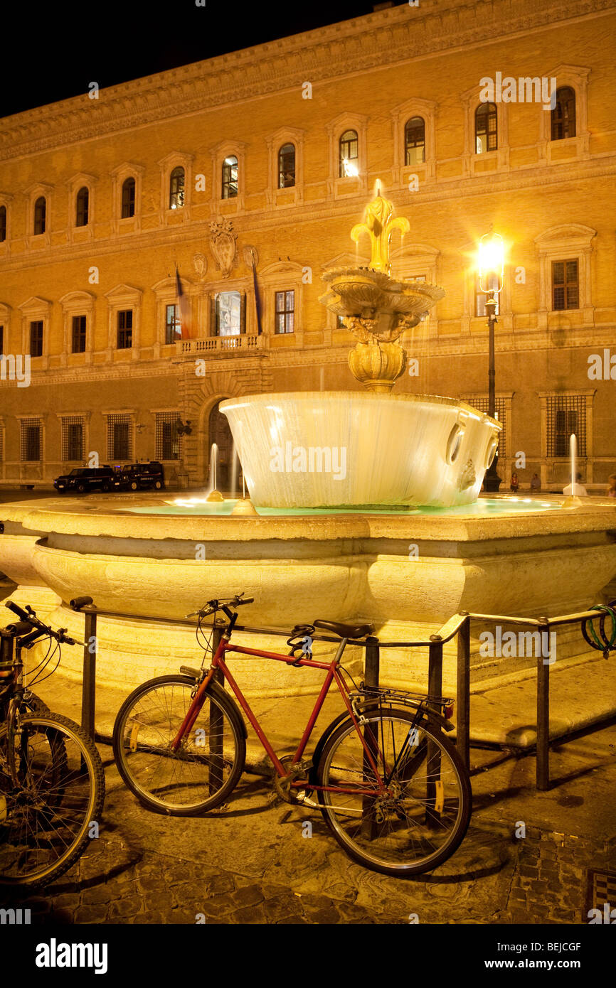 Farnese Palace, French Embassy, Farnese square, Rome, Italy Stock Photo ...