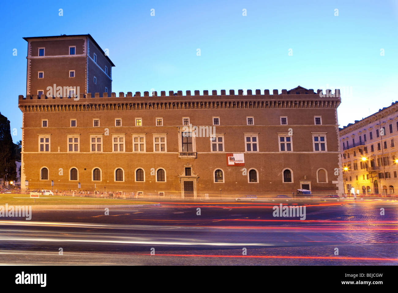 Palazzo Venezia palace, National Museum, Via Del Plebiscito street ...