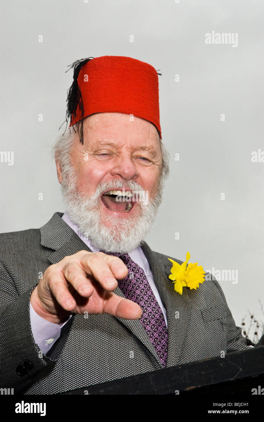 Actor Sir Anthony Hopkins visited Caerphilly, South Wales to unveil a ...