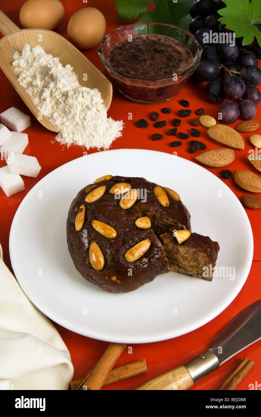 pane saba, pan'e saba, pane sapa, sweet bread with almonds, raisin ...