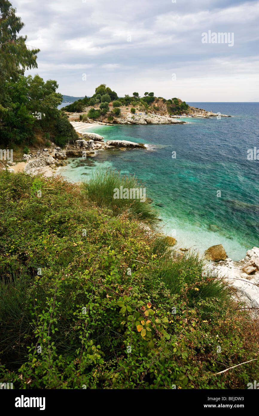 remote beach at Kassiopi, Corfu, Greece Stock Photo - Alamy