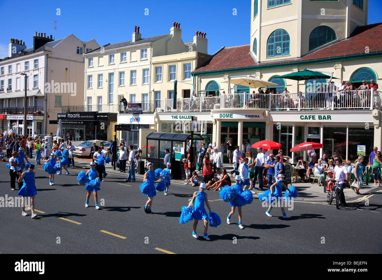 People Enjoying Worthing Street Carnival Sussex County England UK Stock ...