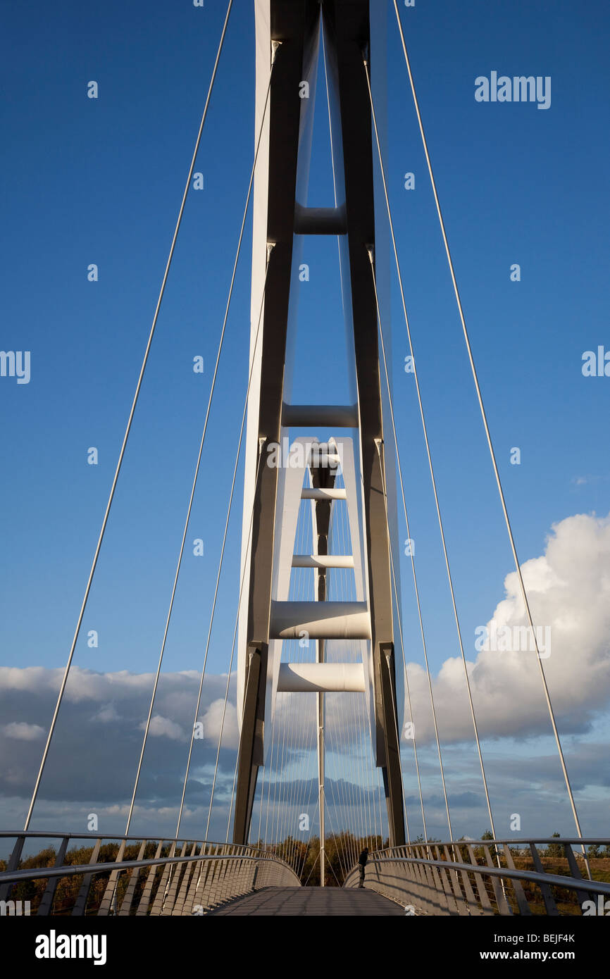 Infinity pedestrian and cycle bridge. Footbridge with mathematical ...