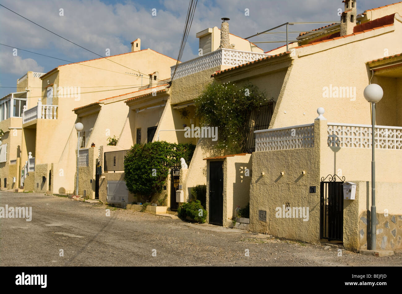 Spanish Villas In A Side Street La Marina Spain Stock Photo - Alamy