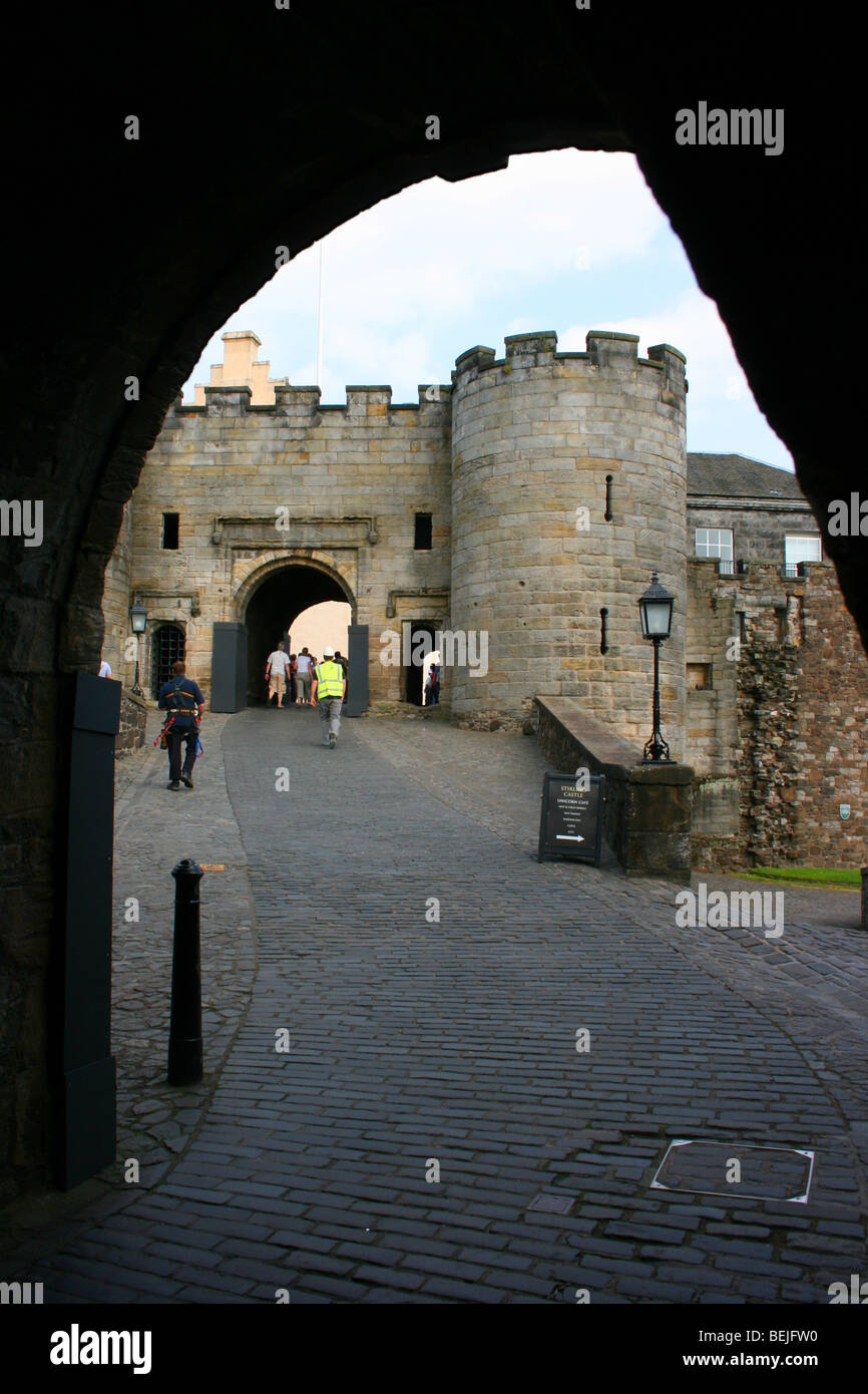 looking through the archway of the Inner Gate to the Forework Gatehouse ...