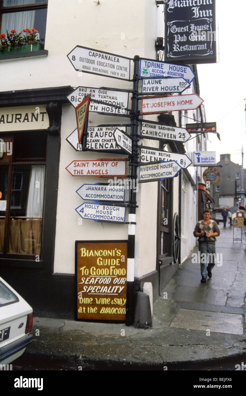 Ireland, Killorglin, signpost Stock Photo - Alamy