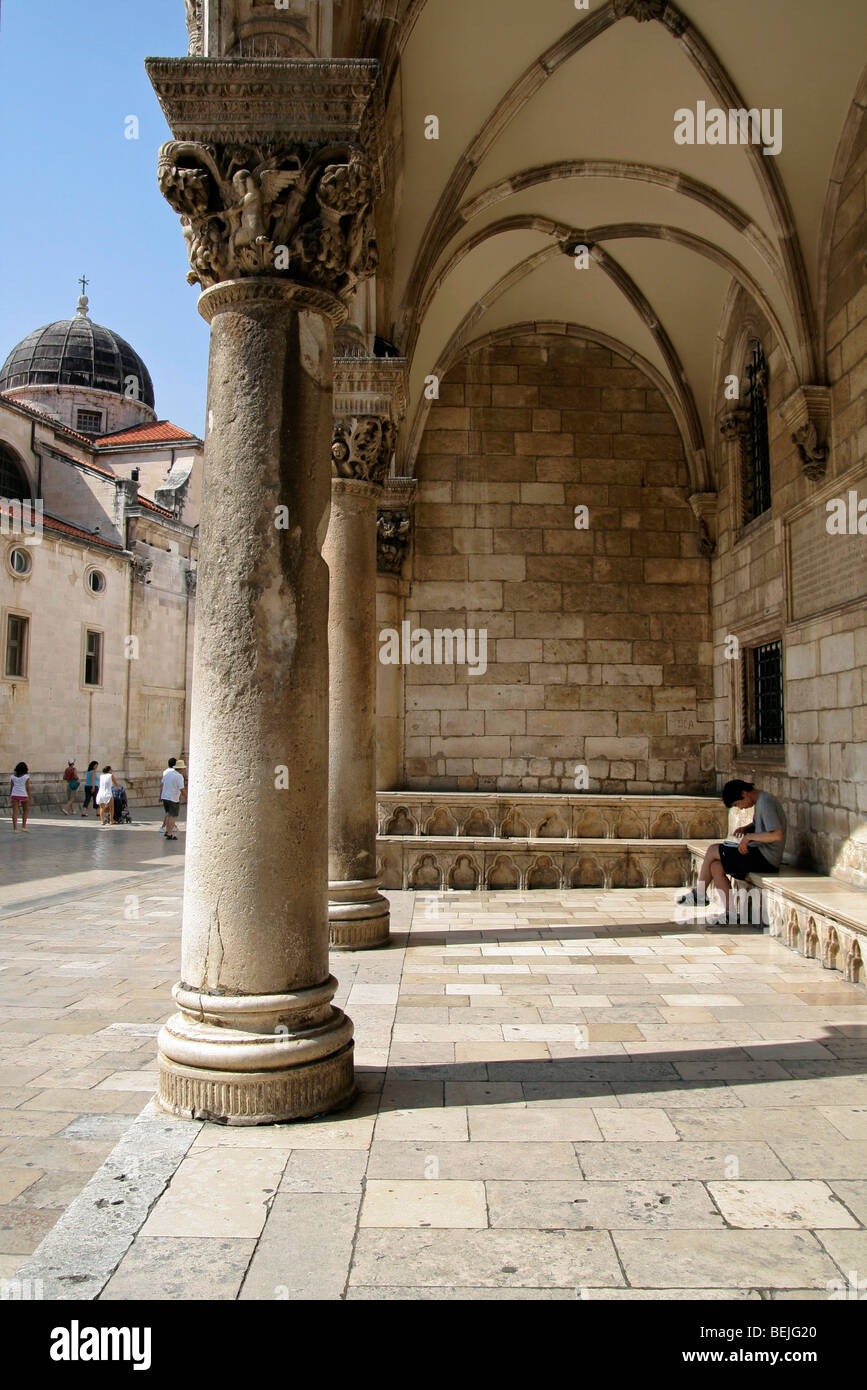 Luza Square with Rector's palace at Dubrovnik, Croatia Stock Photo - Alamy