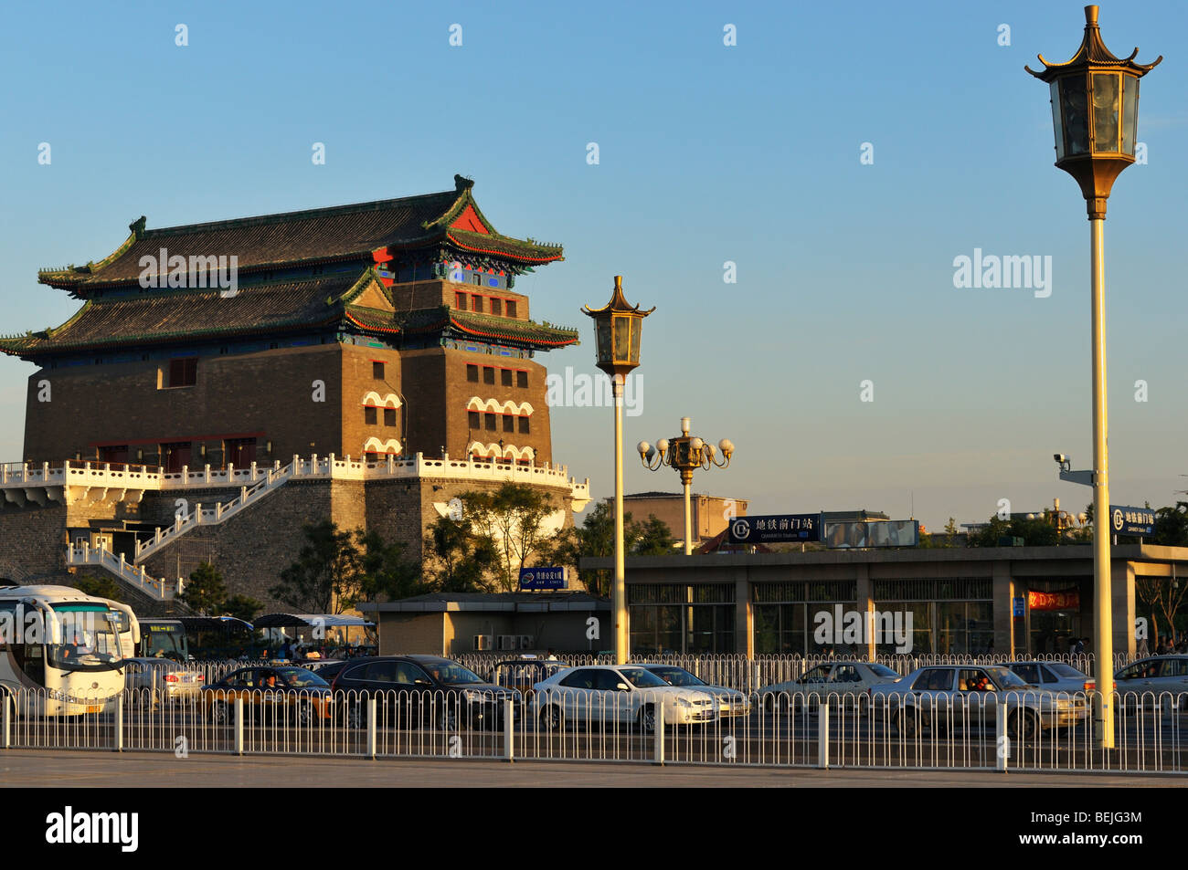 Qianmen Gate (Zhengyangmen) and Jianlou (Arrow Gate) at the south end ...