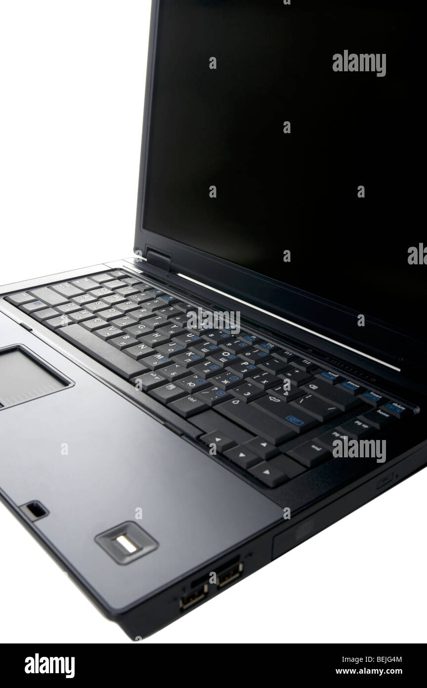 object on white - laptop isolated on white background Stock Photo - Alamy