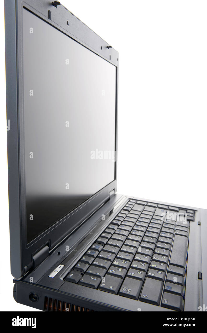 object on white - laptop isolated on white background Stock Photo - Alamy