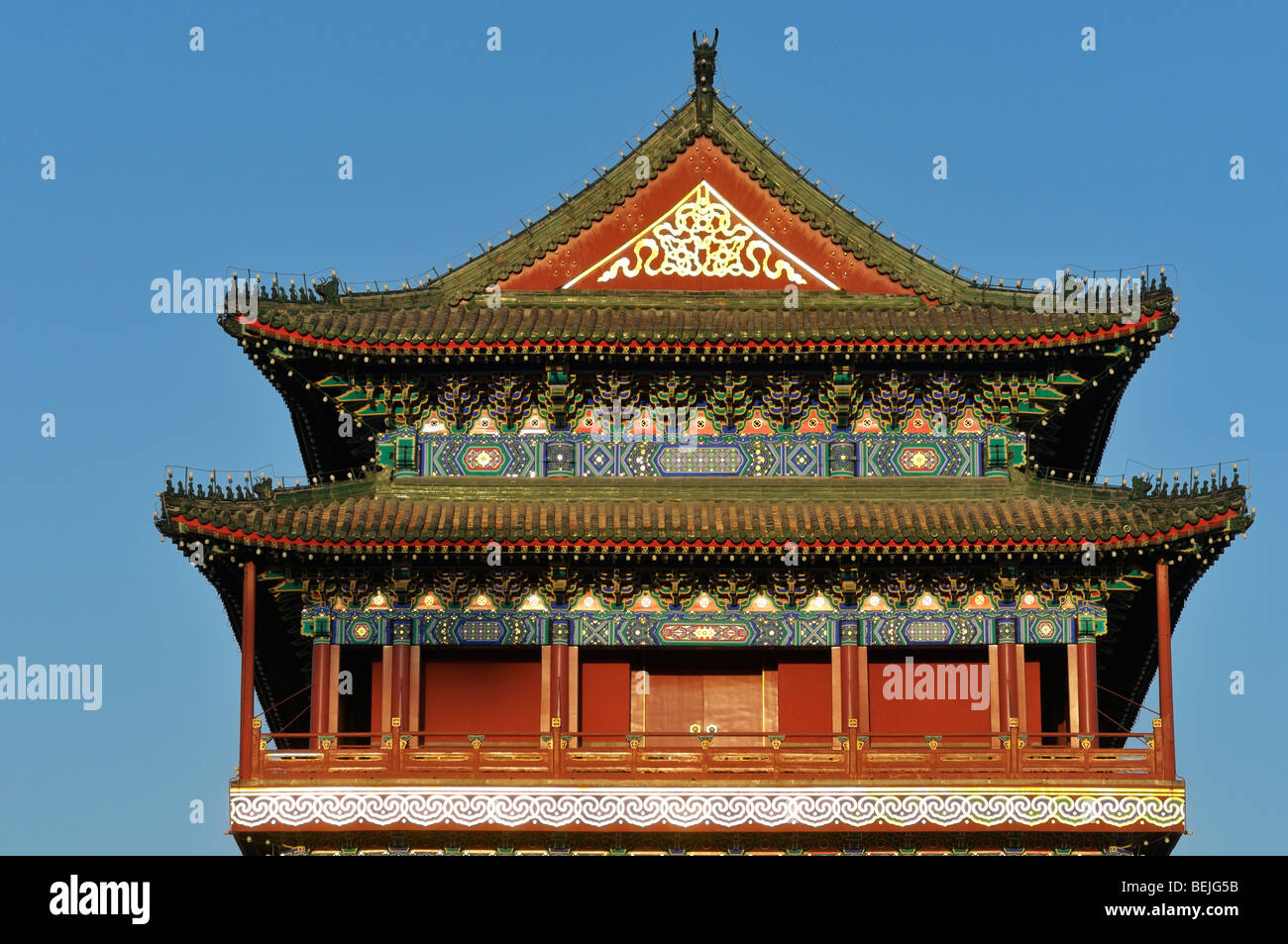 Qianmen Gate (Zhengyangmen) and Jianlou (Arrow Gate) at the south end ...