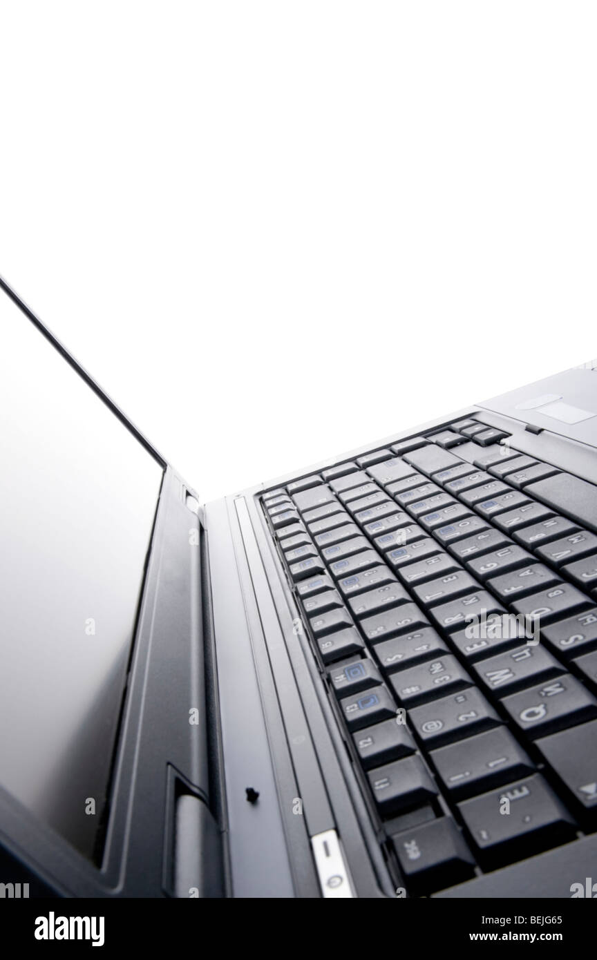 object on white - laptop isolated on white background Stock Photo - Alamy