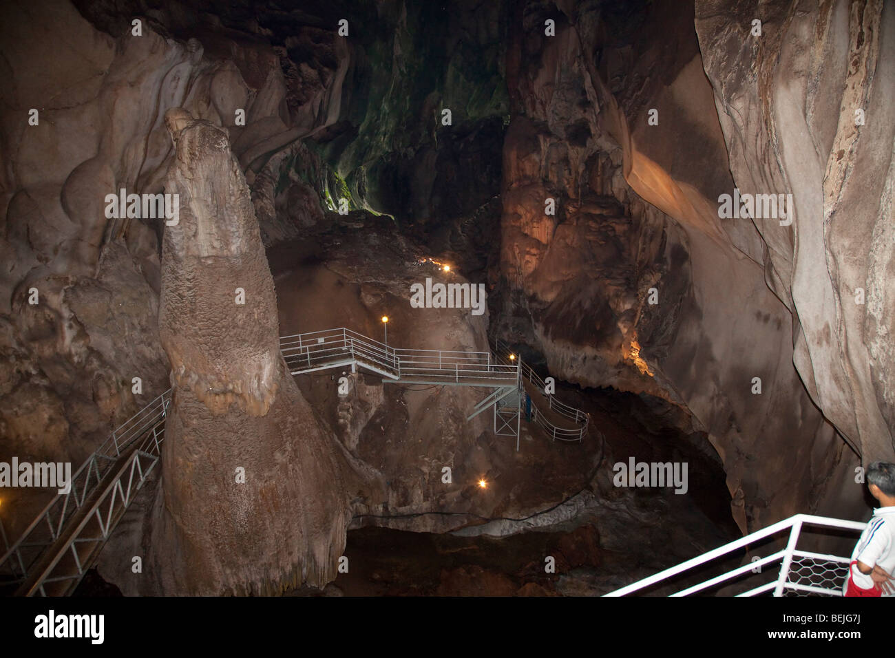 Gua Tempurung cave interior large stalagmite Stock Photo - Alamy