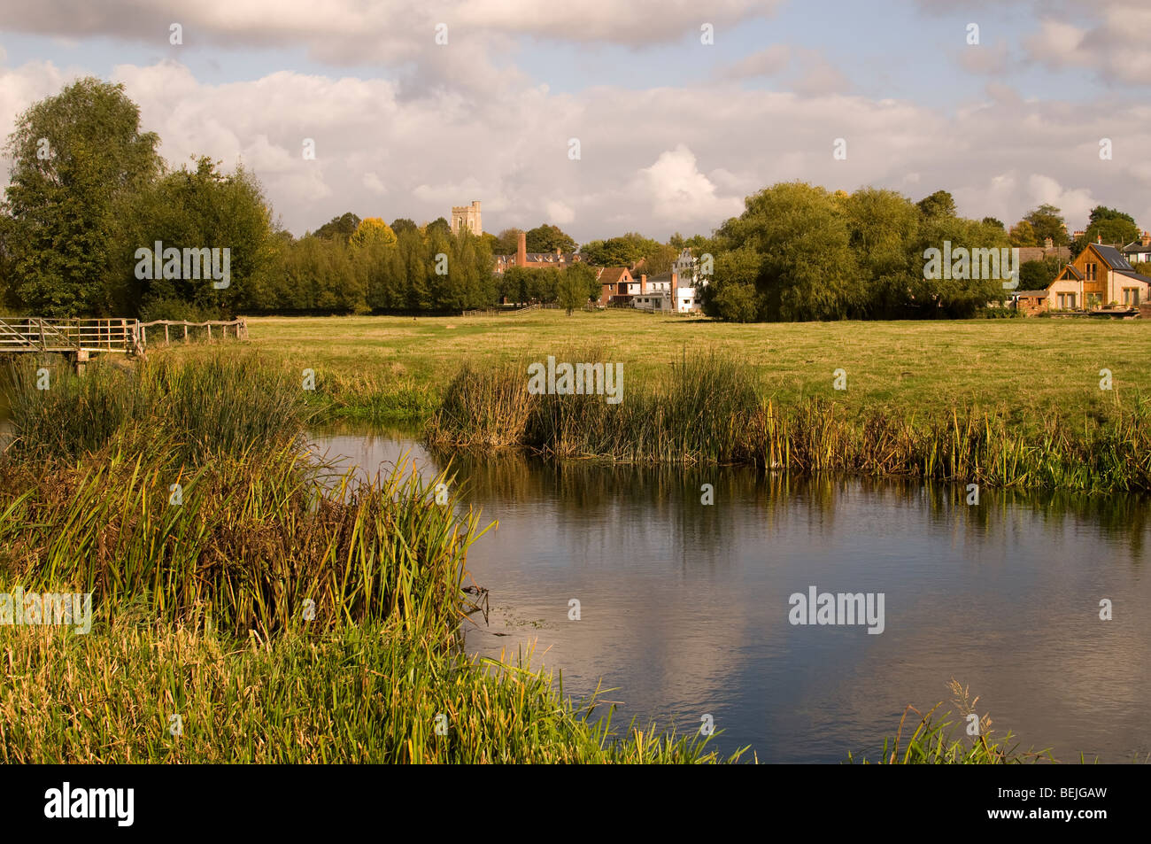The River Stour running through Sudbury Common in Suffolk, England ...