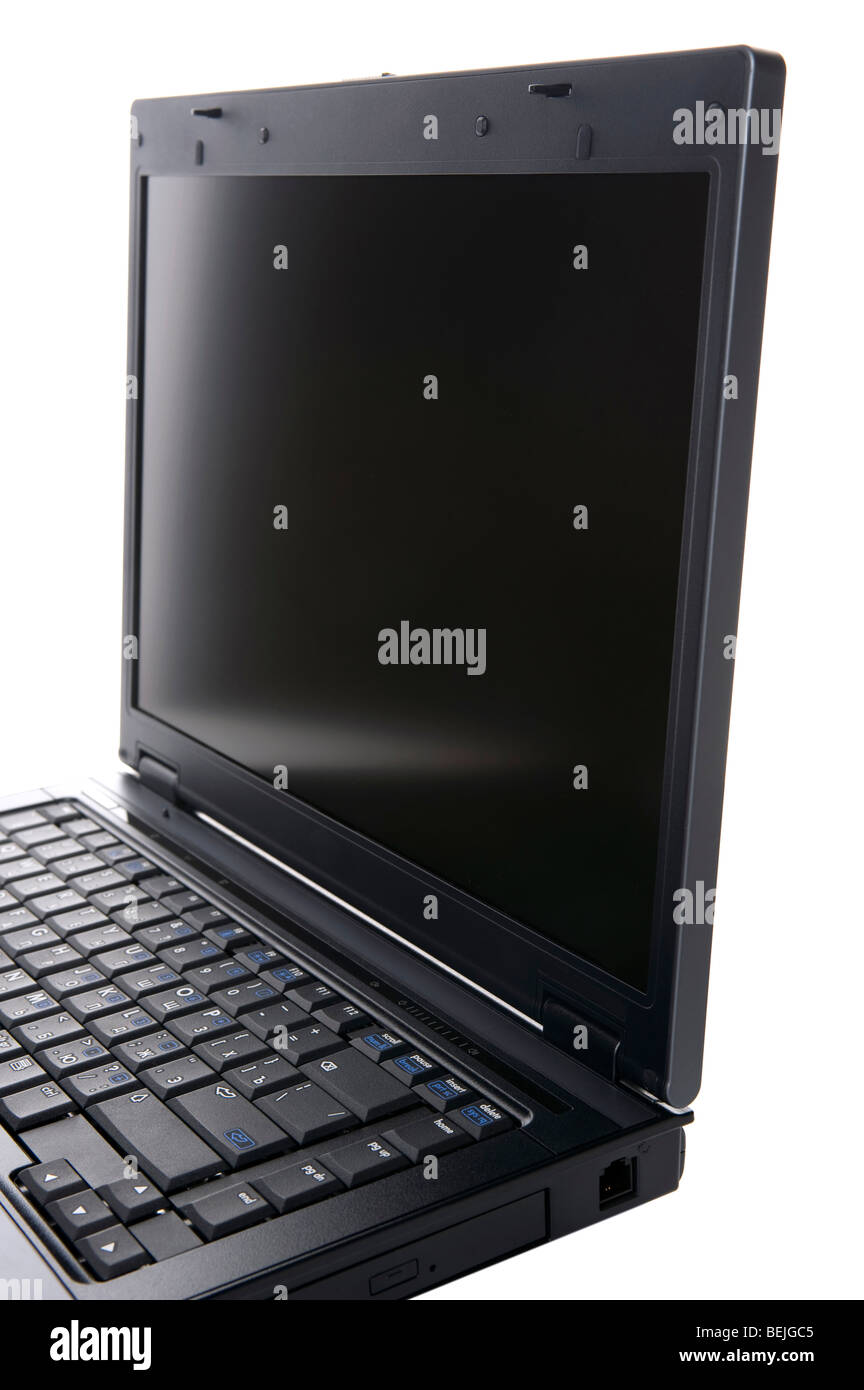 object on white - laptop isolated on white background Stock Photo - Alamy