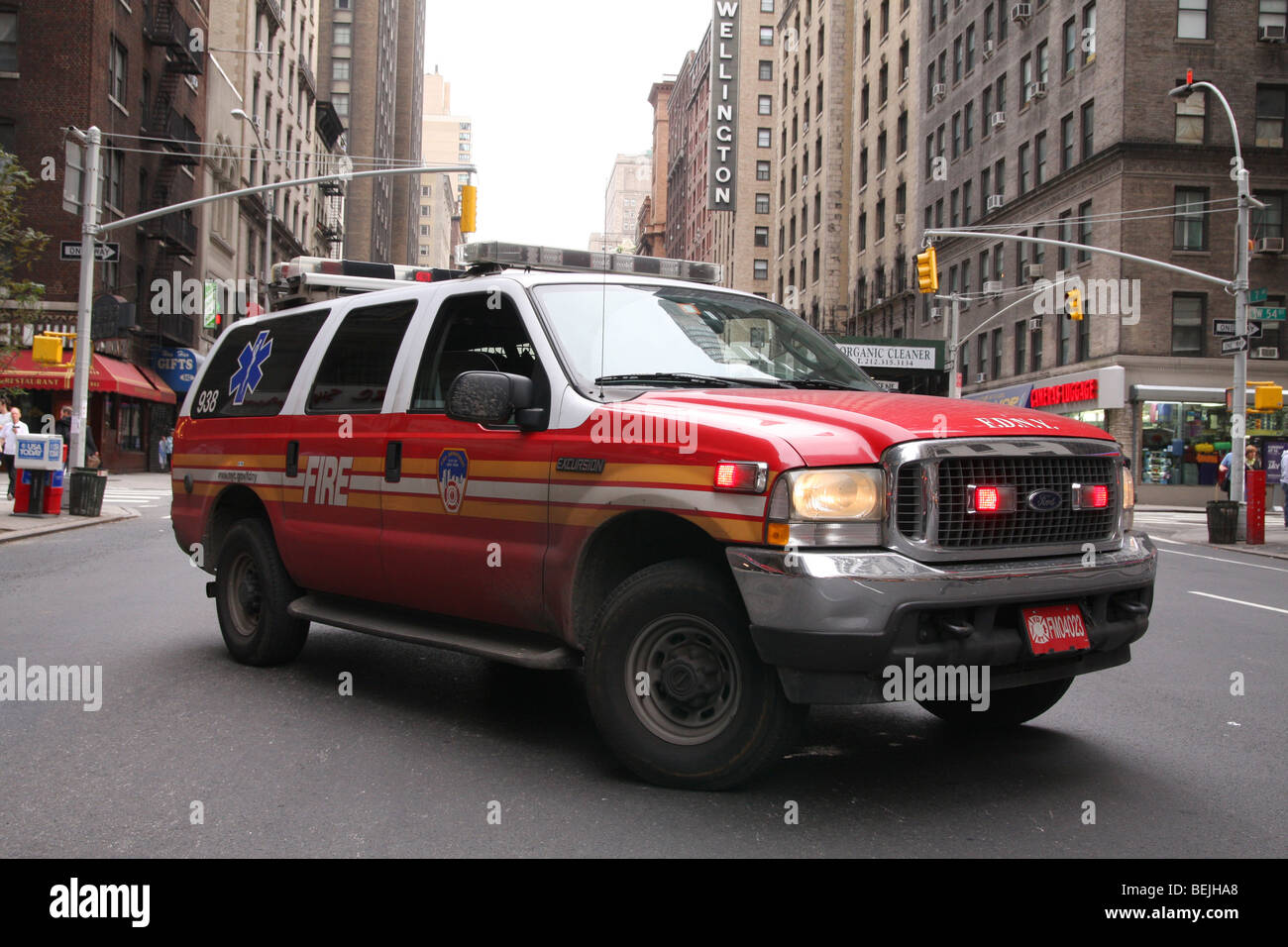 USA, New York, taxi fire, near to Times Square, black smoke 3 Sep 2009 ...