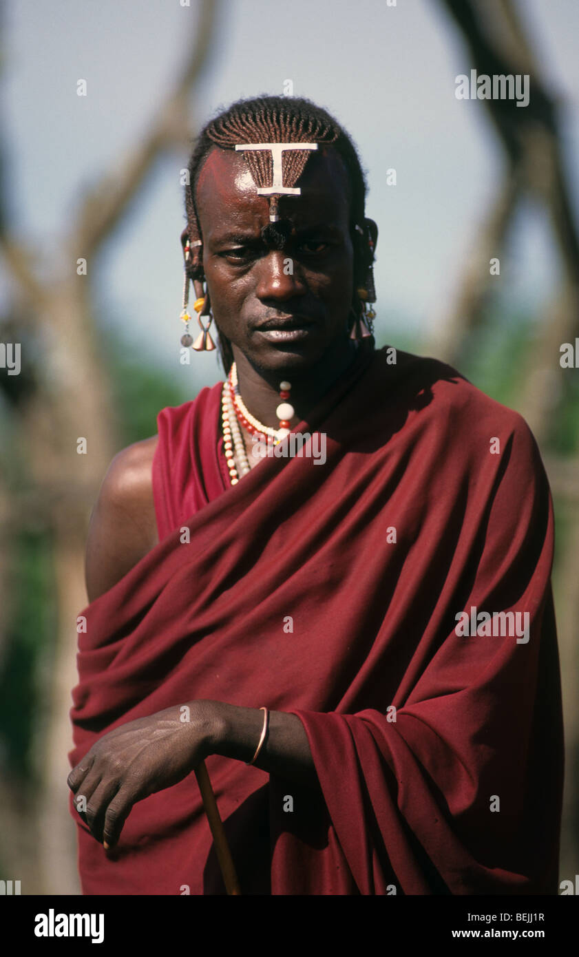 Masai Tribesman, Tanzania, Africa Stock Photo - Alamy